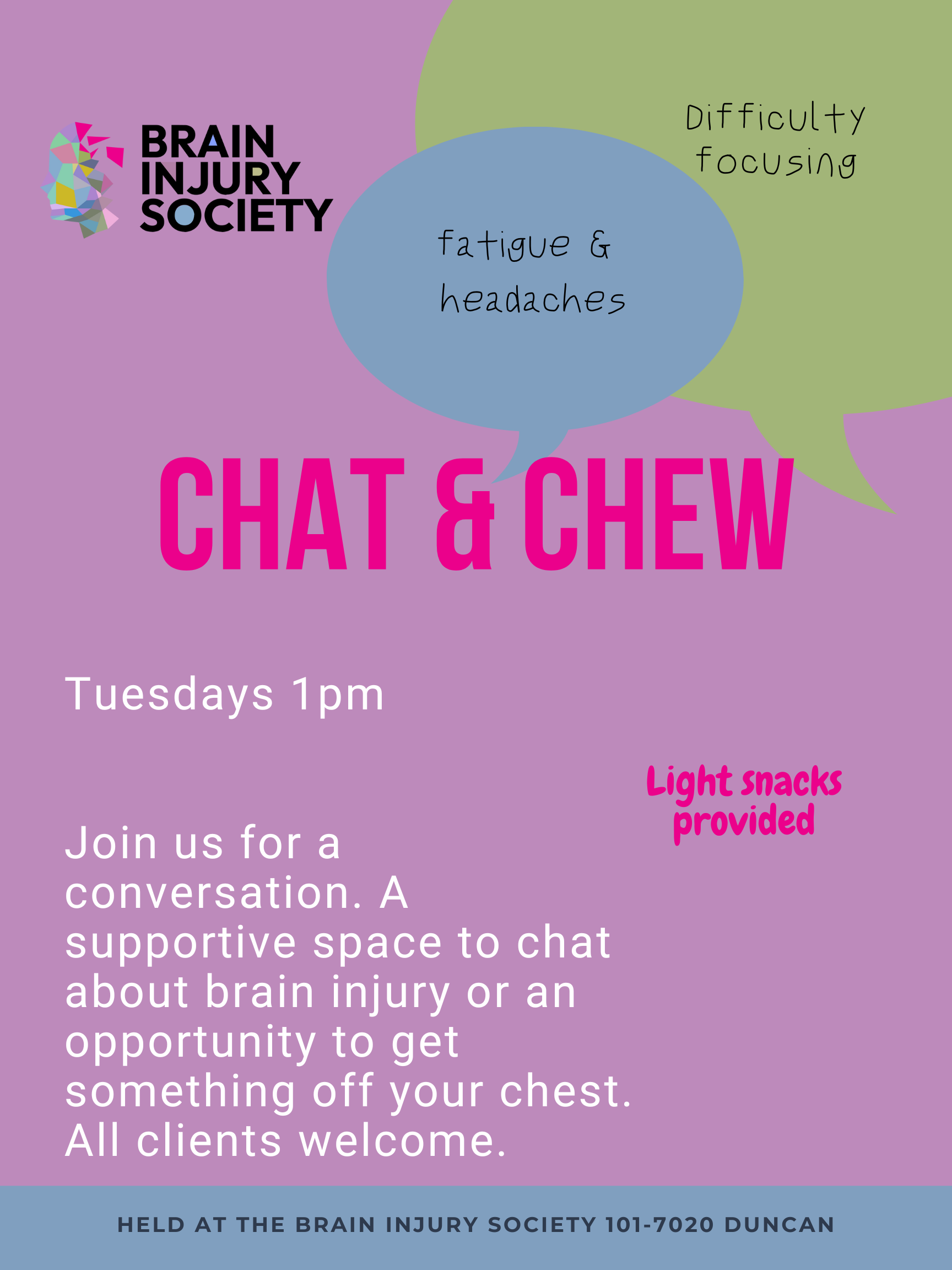 Chat & Chew / December 2, 2025 / Powell River Brain Injury Society
